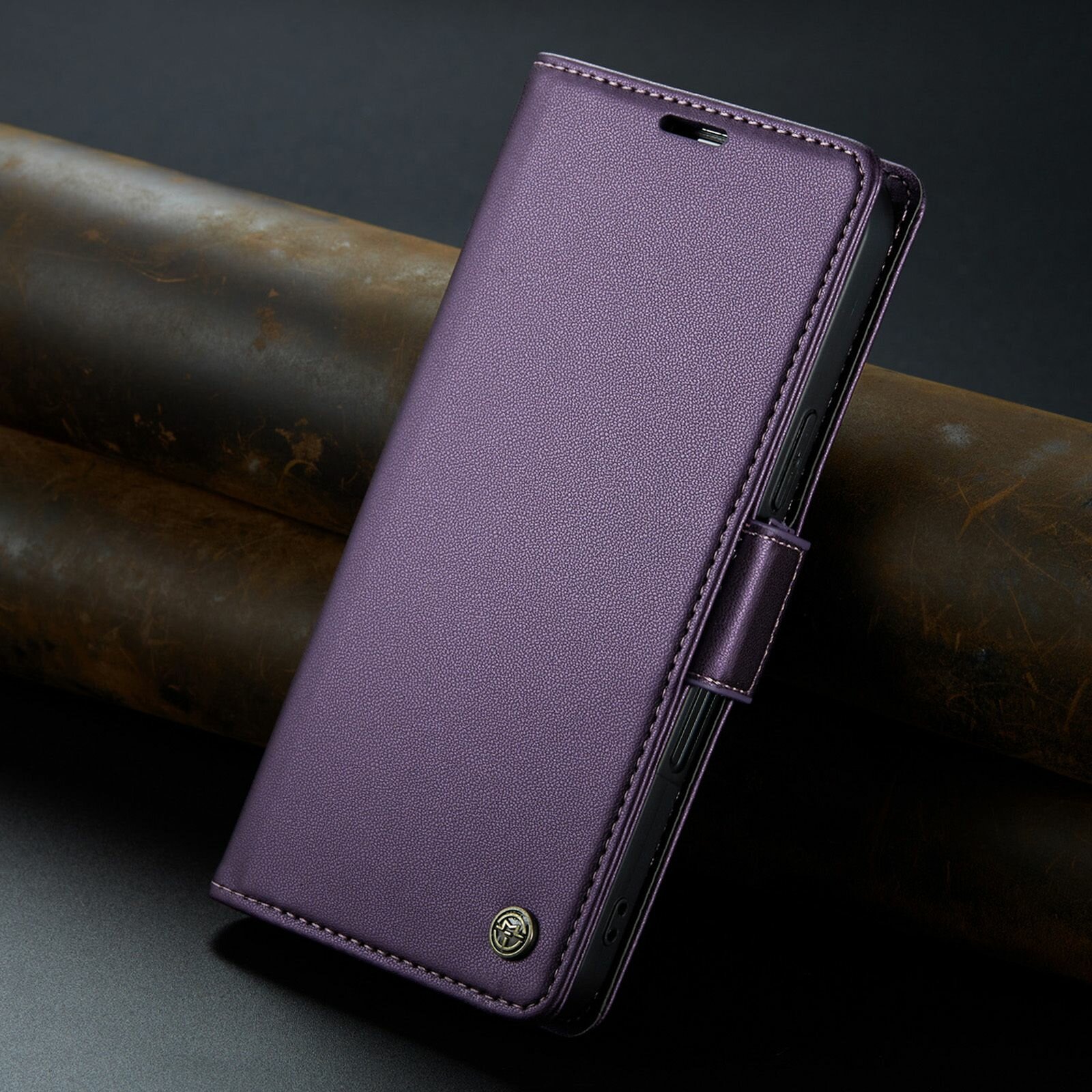 Чехол-книжка CaseMe Smooth iPhone 16 Pro Max фиолетовый