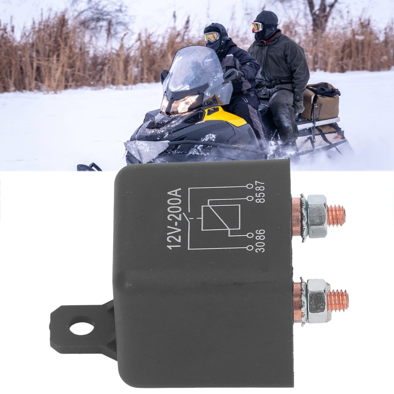 Соленоид стартера постоянного тока 12 В 200 А, пусковое реле автомобиля, водонепроницаемая латунная катушка с аксессуарами