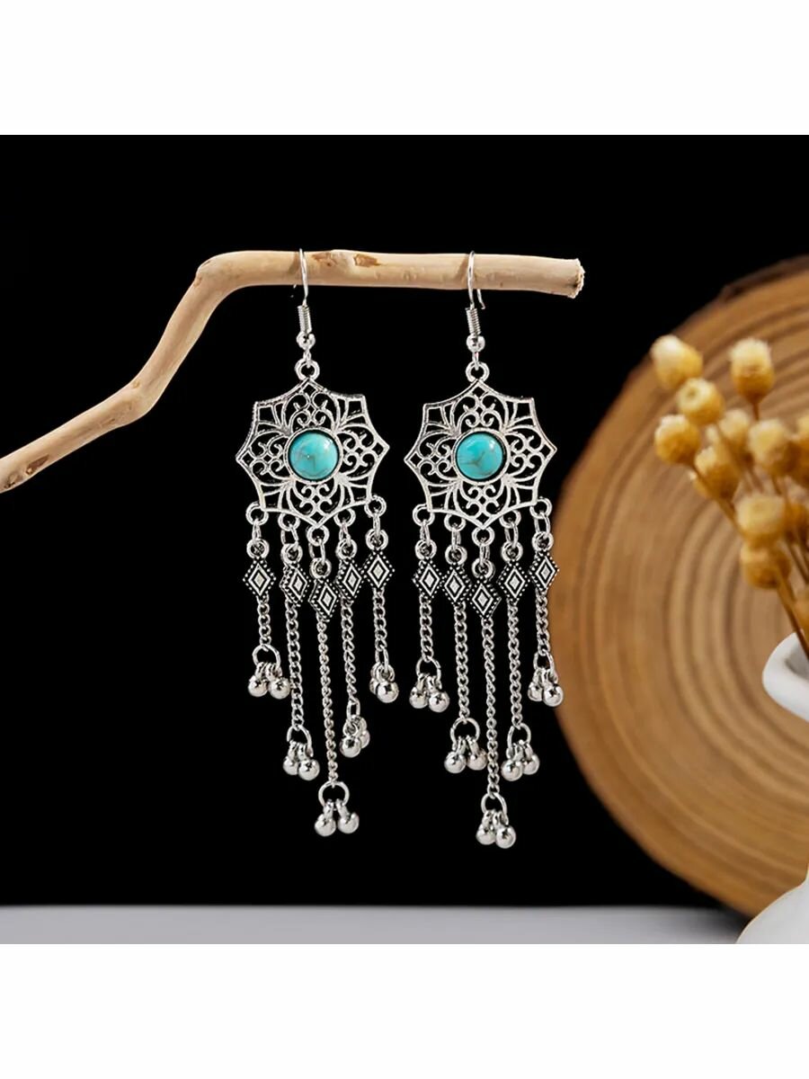 Серьги, искусственный камень