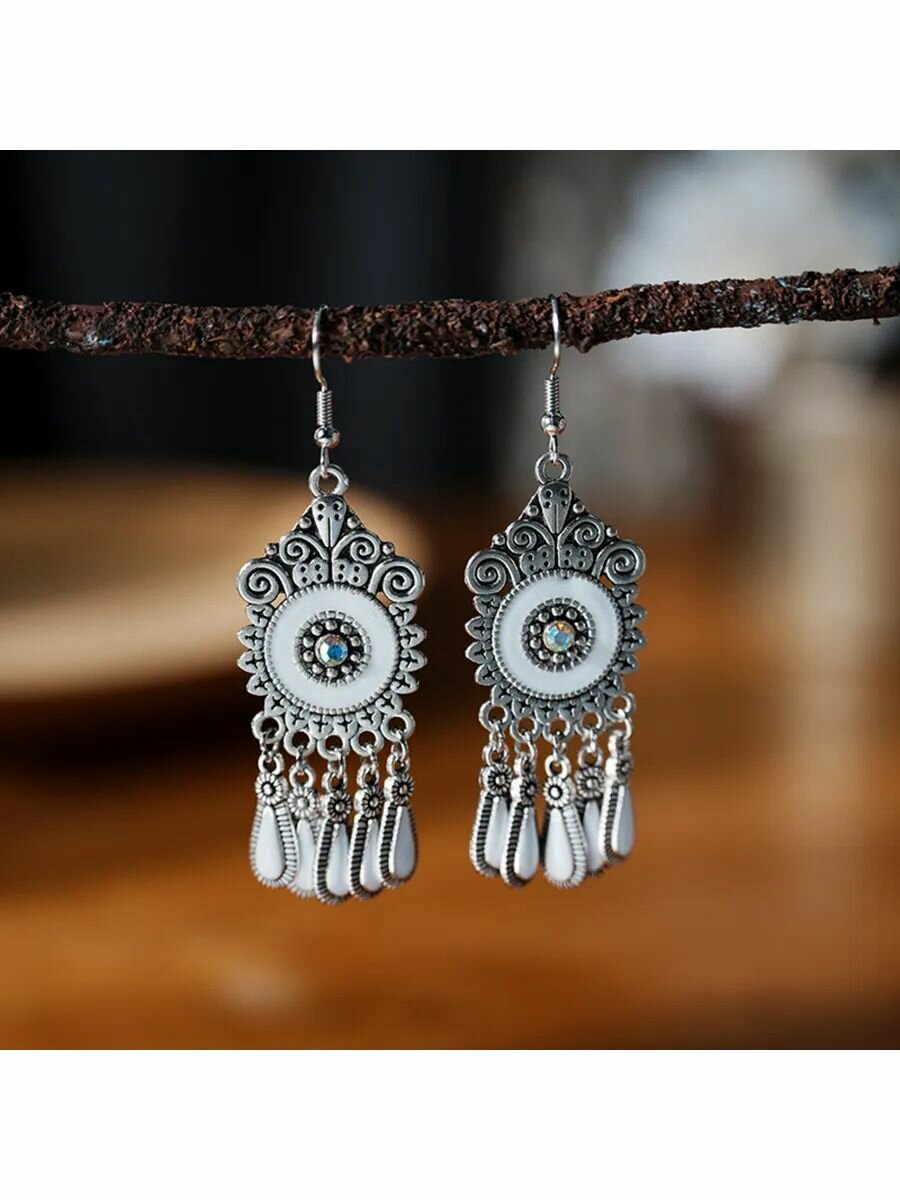 Серьги, искусственный камень