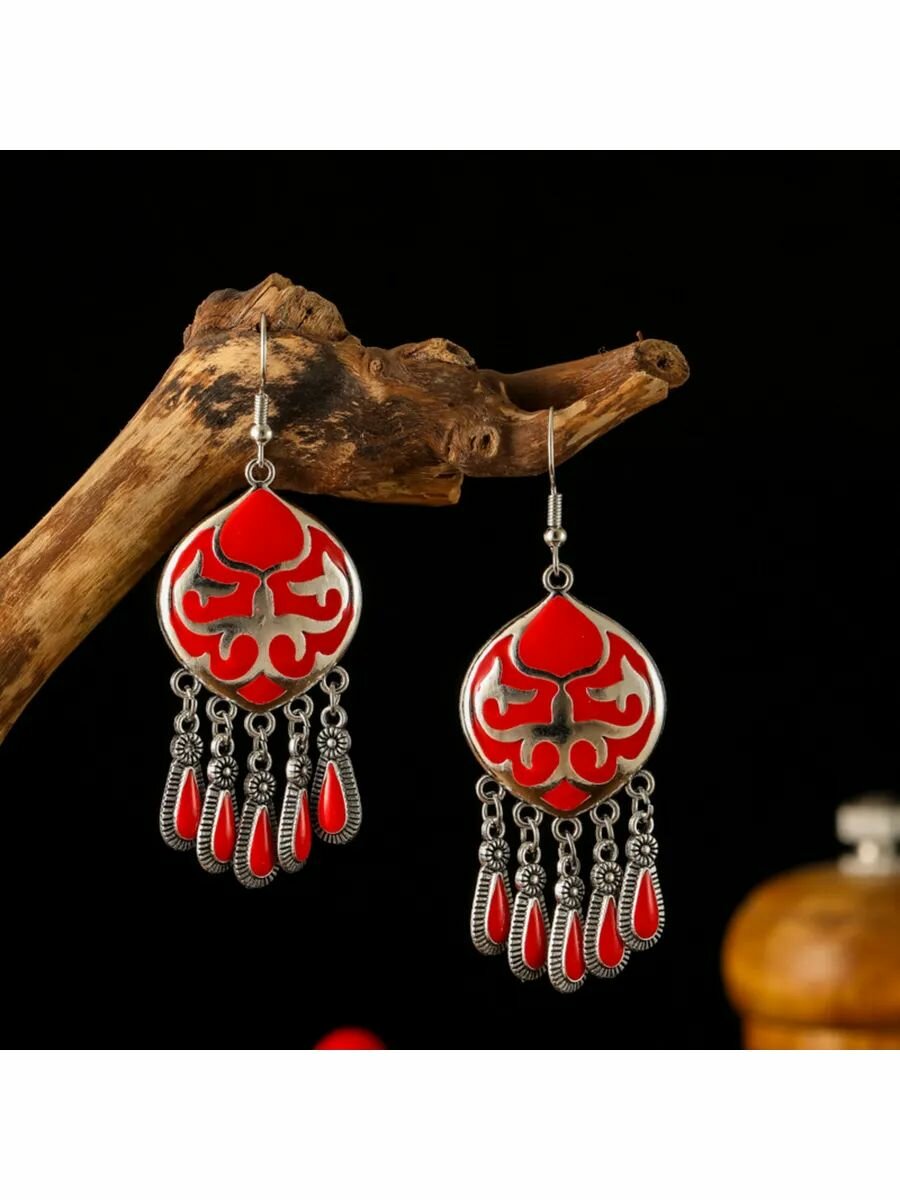 Серьги, искусственный камень