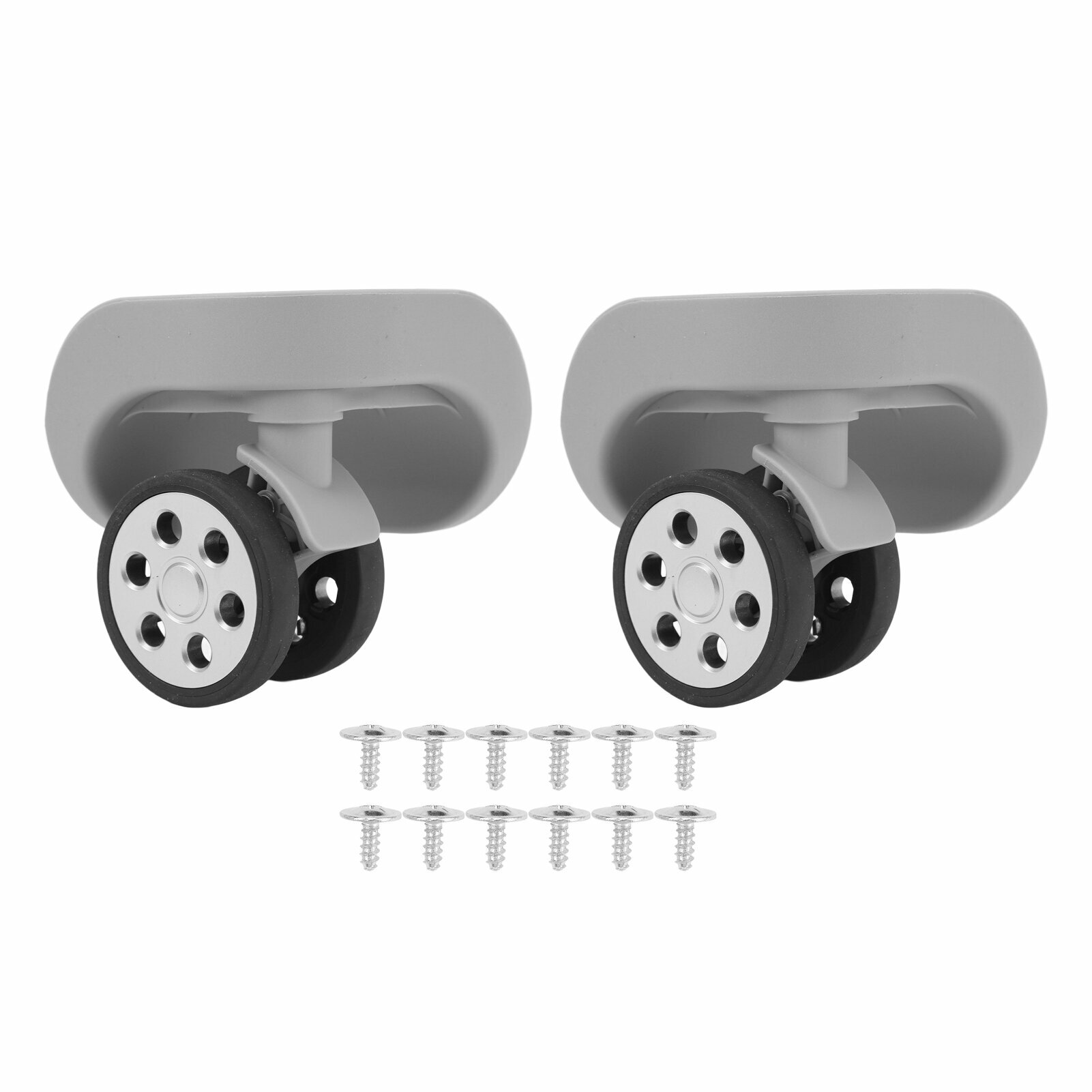 2 шт. Колеса для чемодана 360 вращающиеся тихие износостойкие ABS резина ролики с винтами для замены