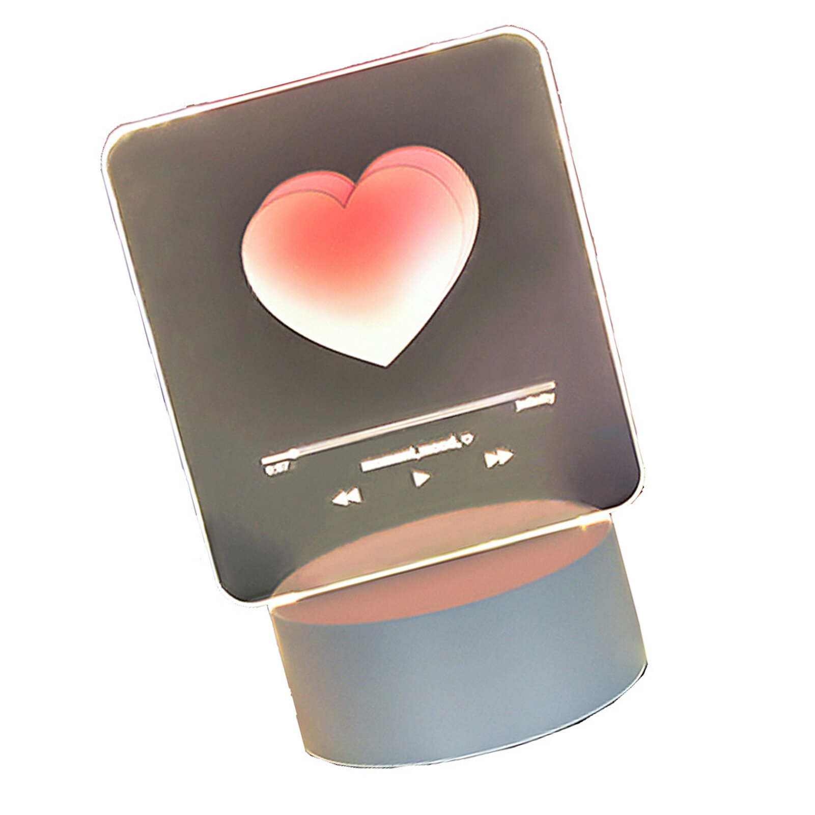 3D ночной свет Creative Heart Mood Lamp Декоративная лампа для комода Настольная лампа для спальни Гостиная Кабинет Детская комната, материал акрил, комплект 1 x 3D ночной свет, 1 x USB кабель питания