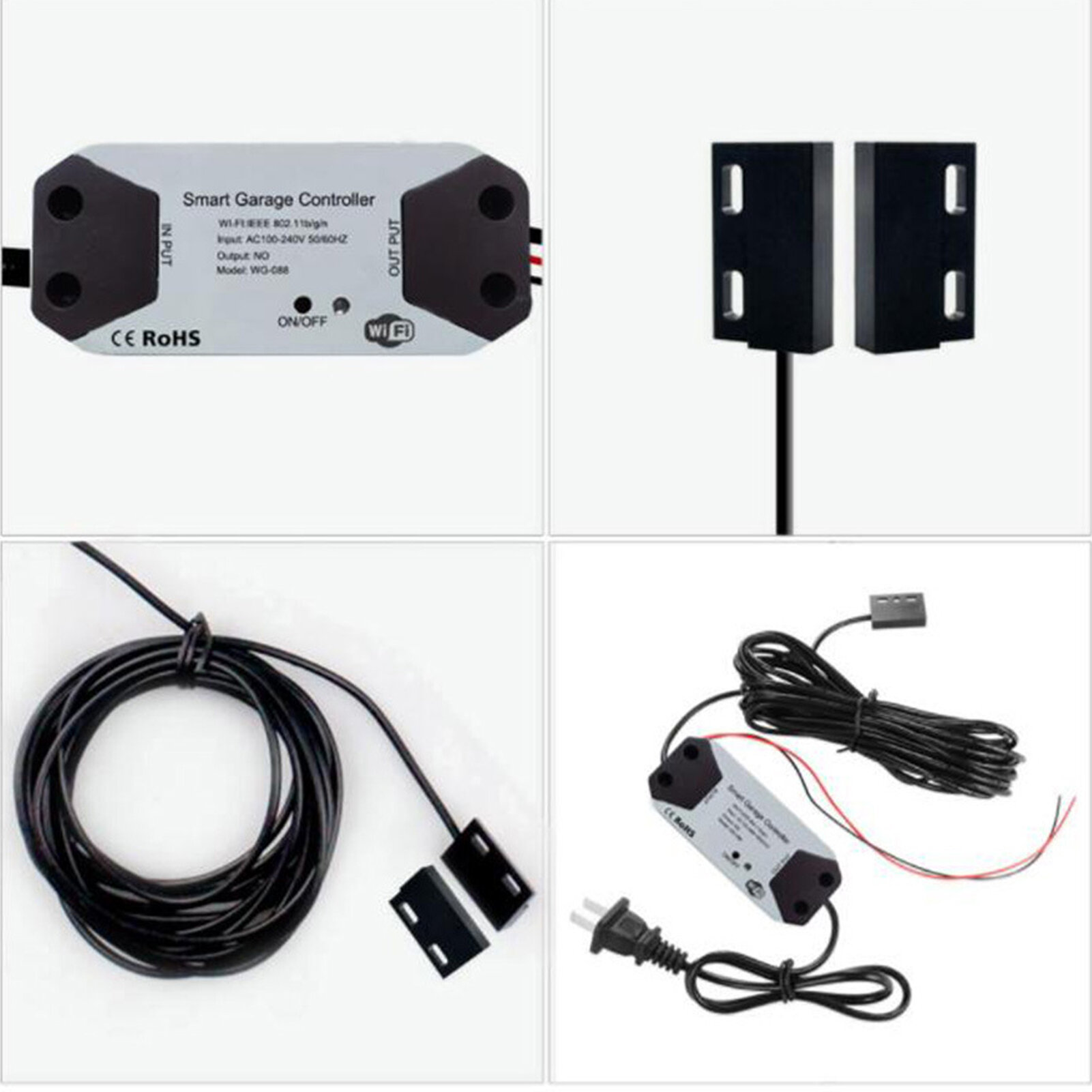 Умный гаражный контроллер, 100 240 В, ABS, управление через приложение для смартфона, Wi-Fi, умное устройство открывания гаражных ворот, пульт дистанционного управления для дома, британская вилка