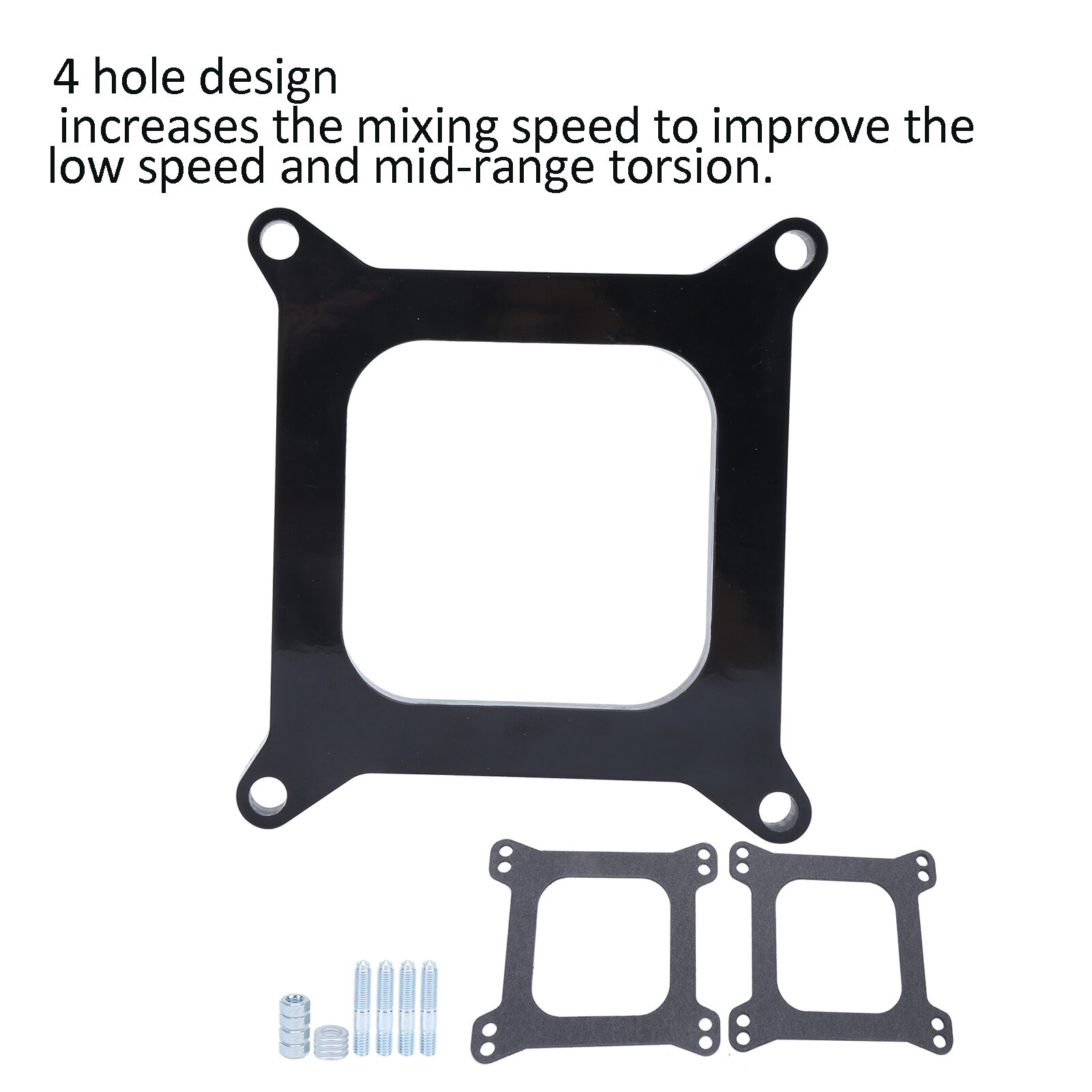 1/2-дюймовая фенольная проставка карбюратора с открытым центром, замена для карбюратора Holley 4150/4160 с квадратным отверстием