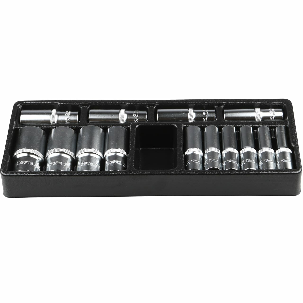 Licota ACK-384027 Набор торцевых головок глубоких 1/2" 14 пр. в ложементе 10 - 32 мм