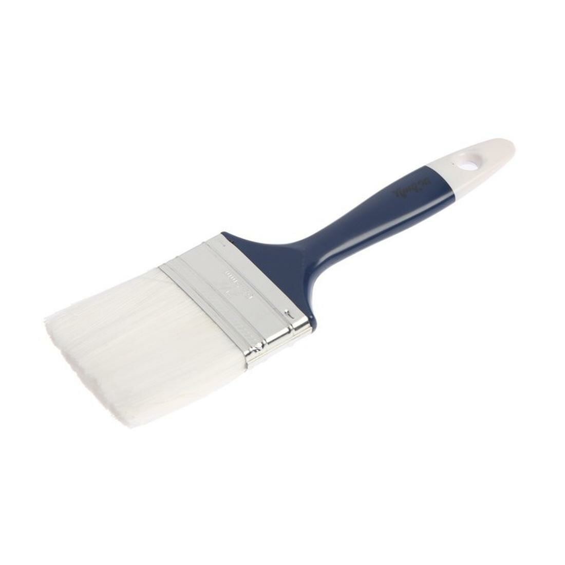 Кисть плоская тундра, искусственная щетина, пластиковая рукоятка, 2.5", 63 мм