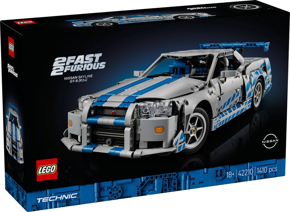 Конструктор LEGO Technic 42210 2 Fast 2 Furious Nissan Skyline GT-R (R34) Car, 1410 дет.