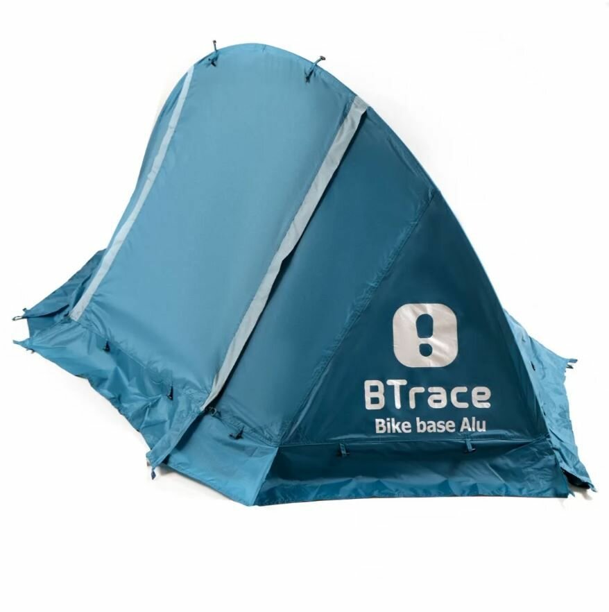 Палатка для велопоходов1-местная BTrace Bike Base Alu, синий, двухслойная, алюминиевые дуги