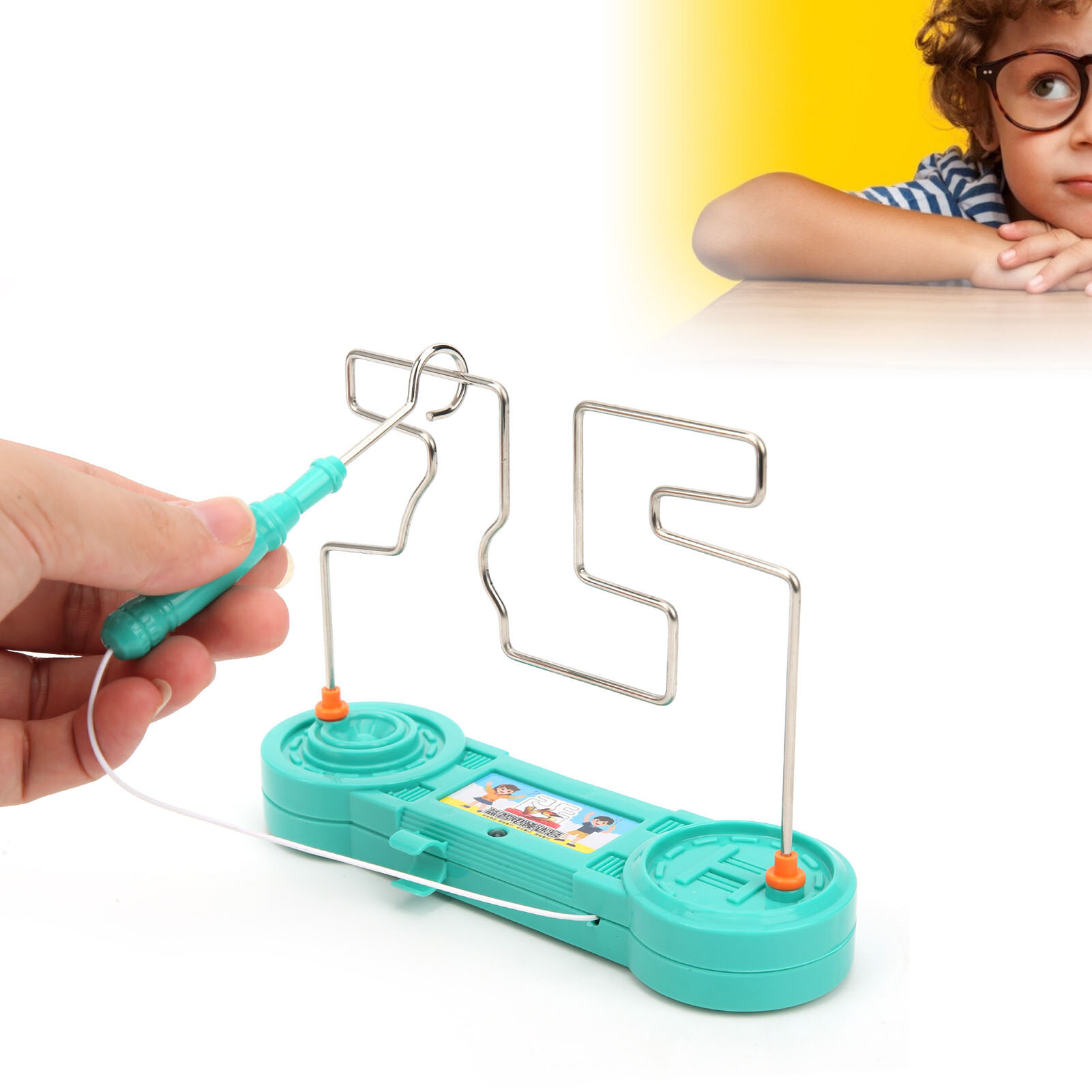 Электрический Шок Игрушка Детская Образовательная Электрическая Лабиринт Игра Научный Эксперимент Игрушка Подарок Зеленый Размер 17x13x5cm Материал Пластик Электрические Компоненты Возраст 3+ Батарейки LR1130 3шт Входят