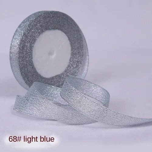 Мерйловер органза лента блестящая 15 мм 25 ярдов Голубой, light blue