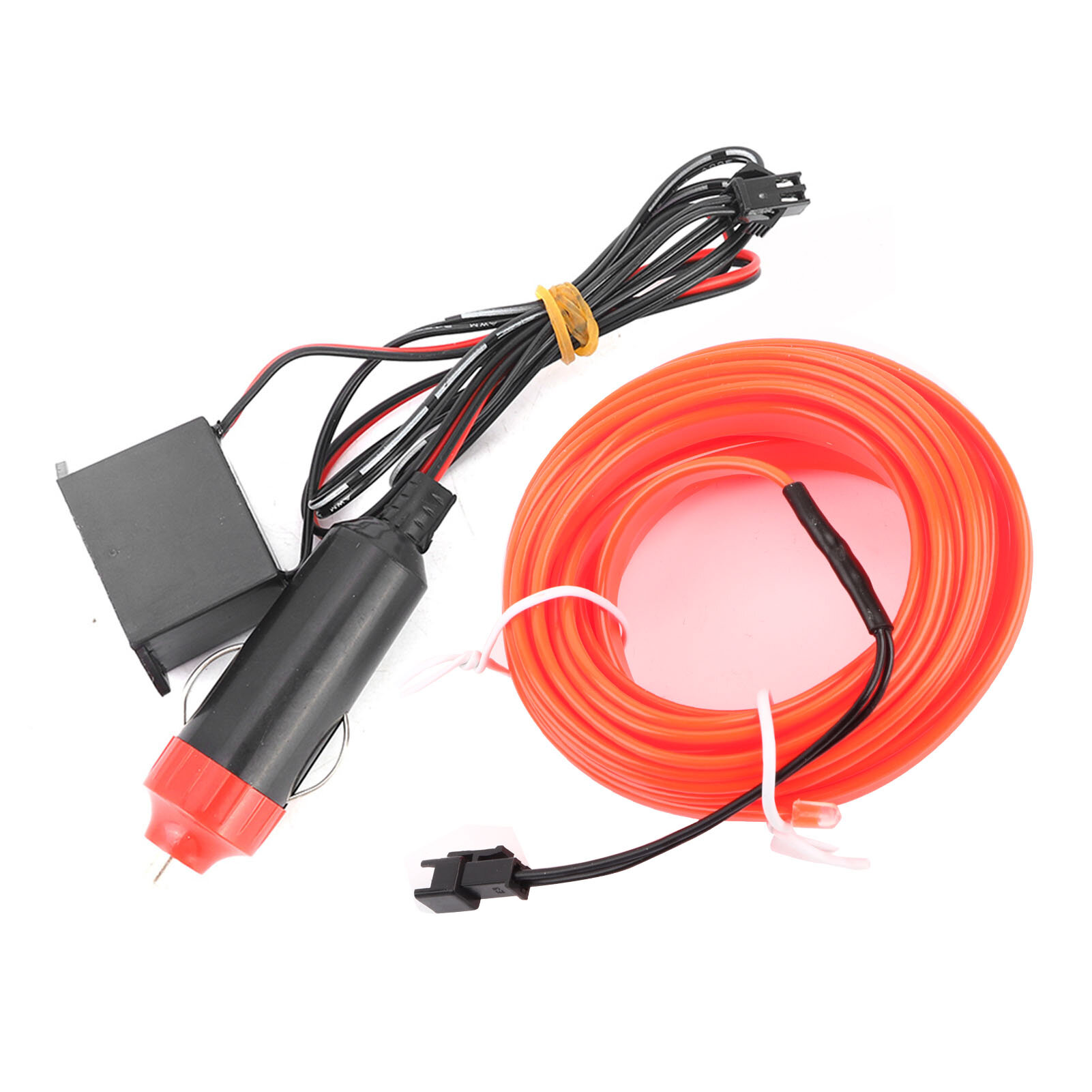 Декоративная светодиодная лента для салона автомобиля, светодиодная EL-лампа холодного света, детали для тюнинга, 4 метра, красная.