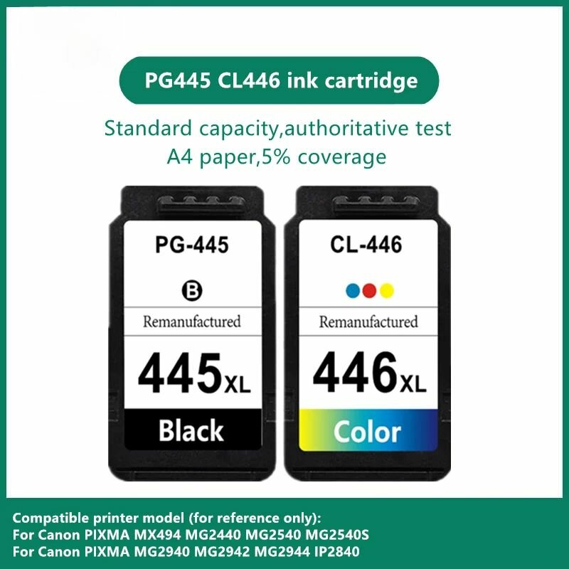 Картриджи Картридж Для Принтера Для Принтера Canon Pg 445 Xl И Cl 446 Xl Canon Pixma Ts3440 Mg2540s