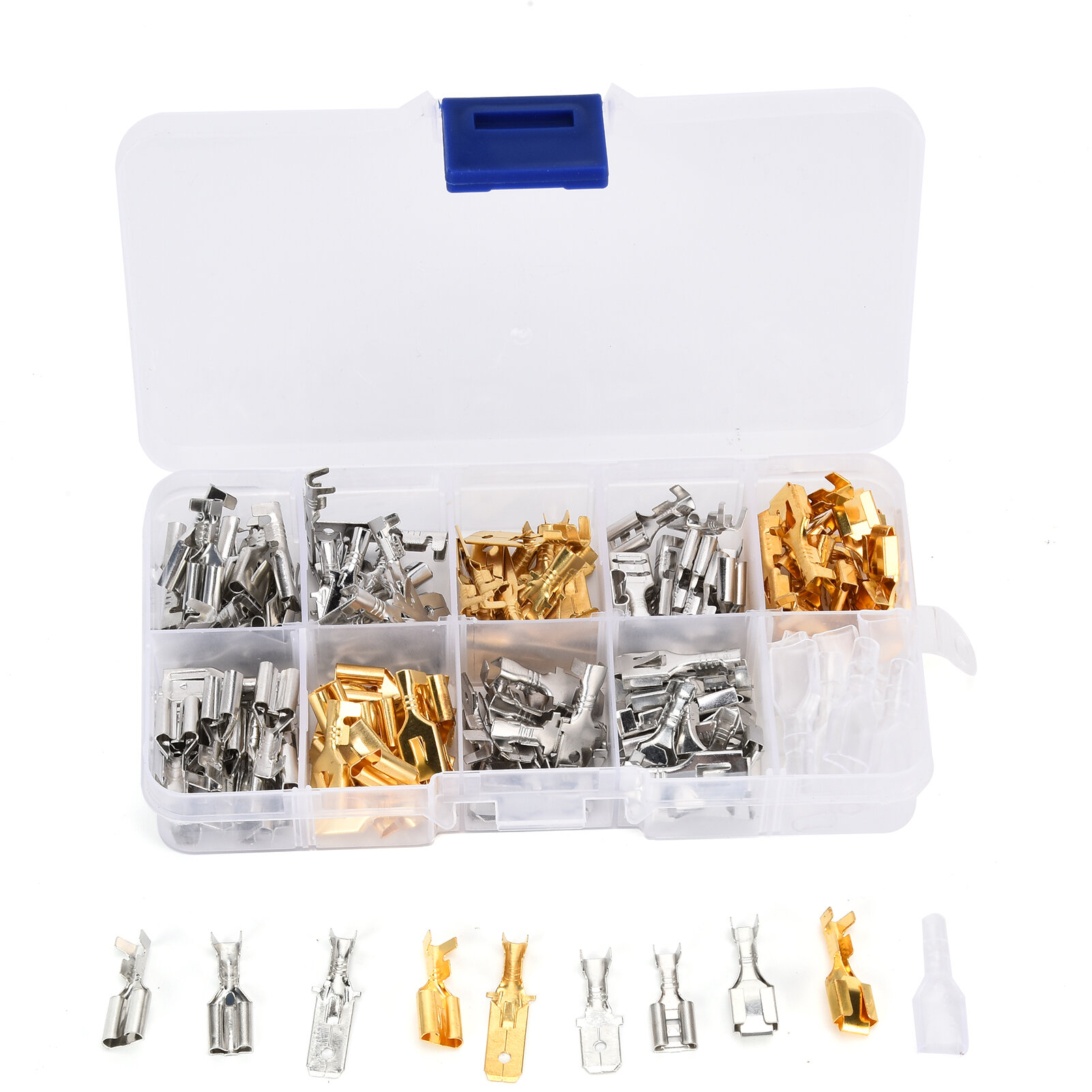 150 шт. клемм для проводов, латунные, устойчивые к окислению и коррозии, с высокой проводимостью, обжимной клеммный блок.