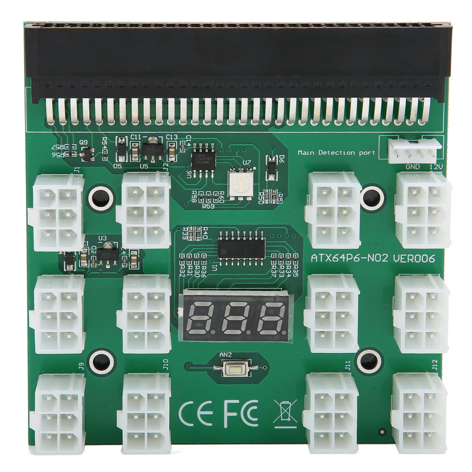 Модуль распределения питания Breakouts Board поддержка 1600 Вт 12 В 6 пиновый с высокой безопасностью