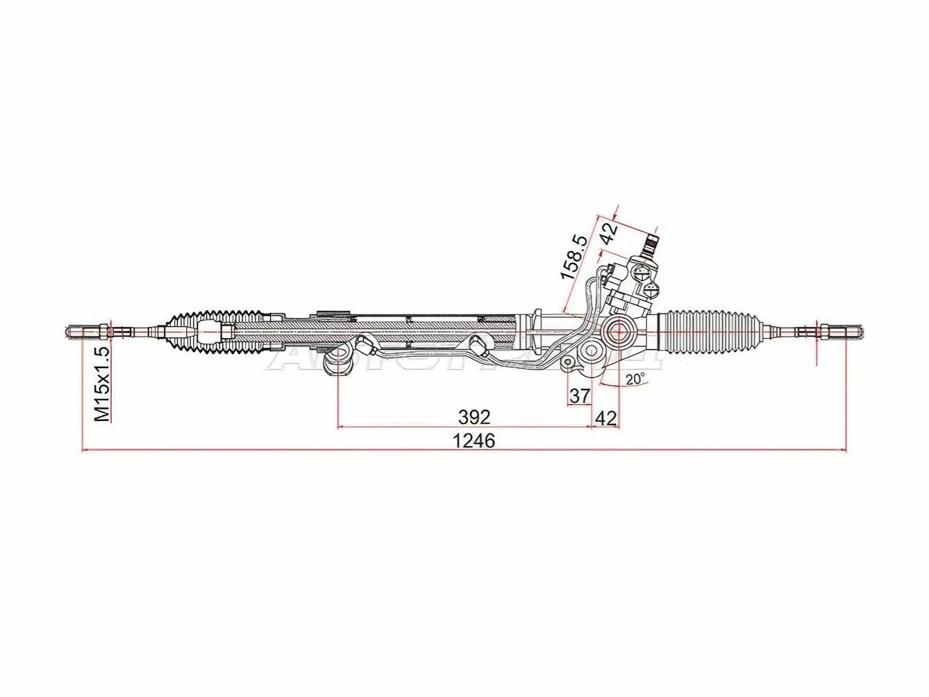Рейка рулевая для Лексус Gx470, Тойота 4 Раннер, Ленд Крузер Прадо арт ST4420035061 SAT
