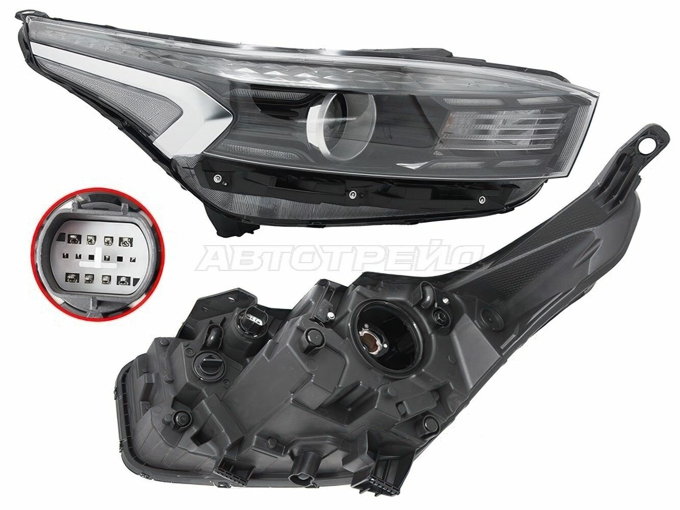 Фара правая, галоген, с ДХО для КИА Церато арт ST1231156DR SAT