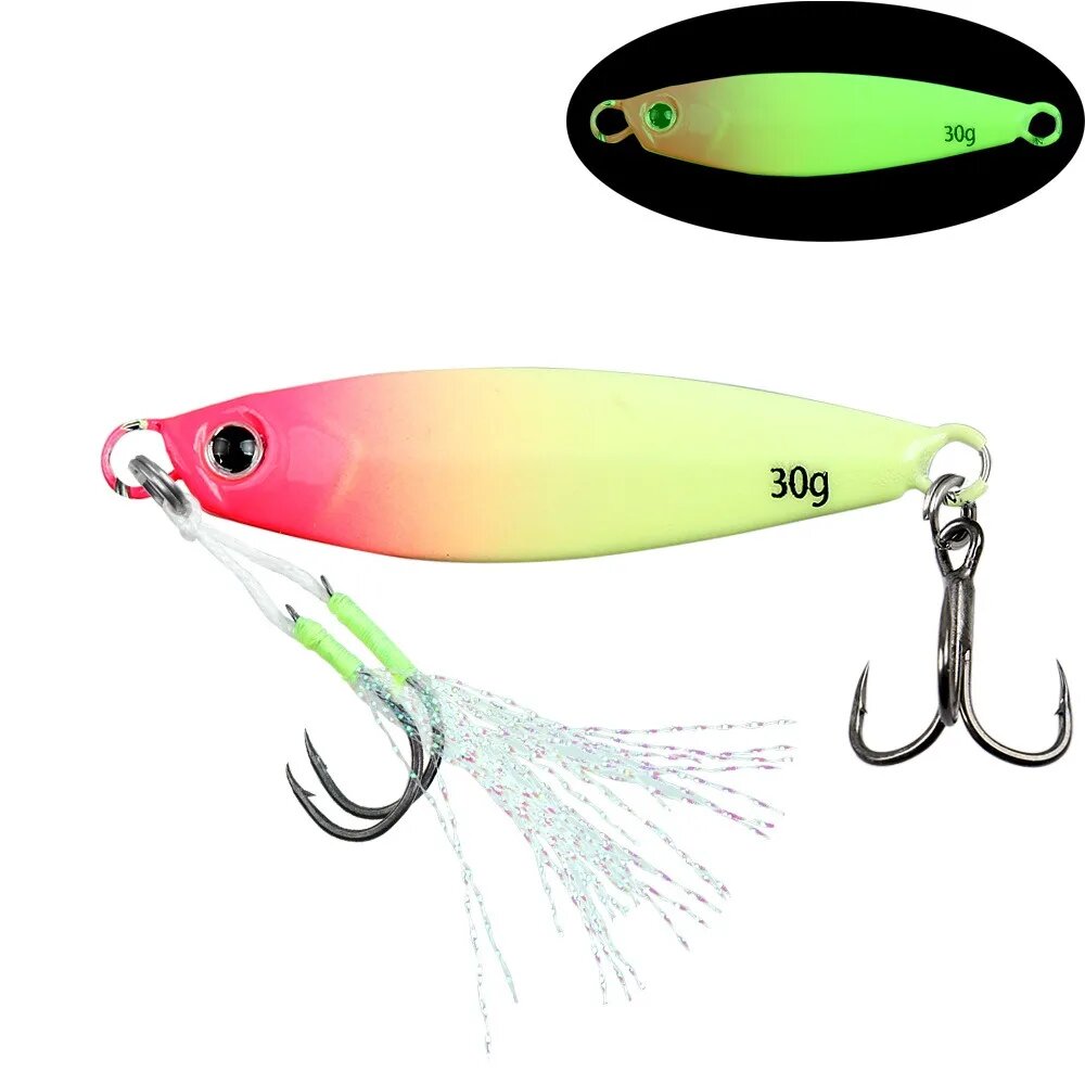 Светящиеся приманки RPXBGUCKARHG джиг-джиг 7-30 г 20g, B