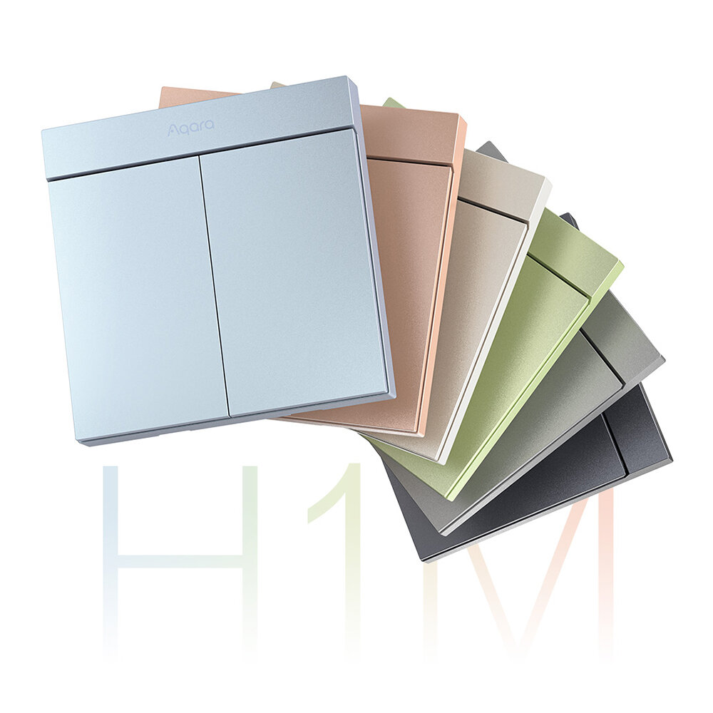 Умный настенный выключатель Aqara H1M нейтральный беспроводной Zigbee 3.0 несколько режимов для Homekit 2 клавиши