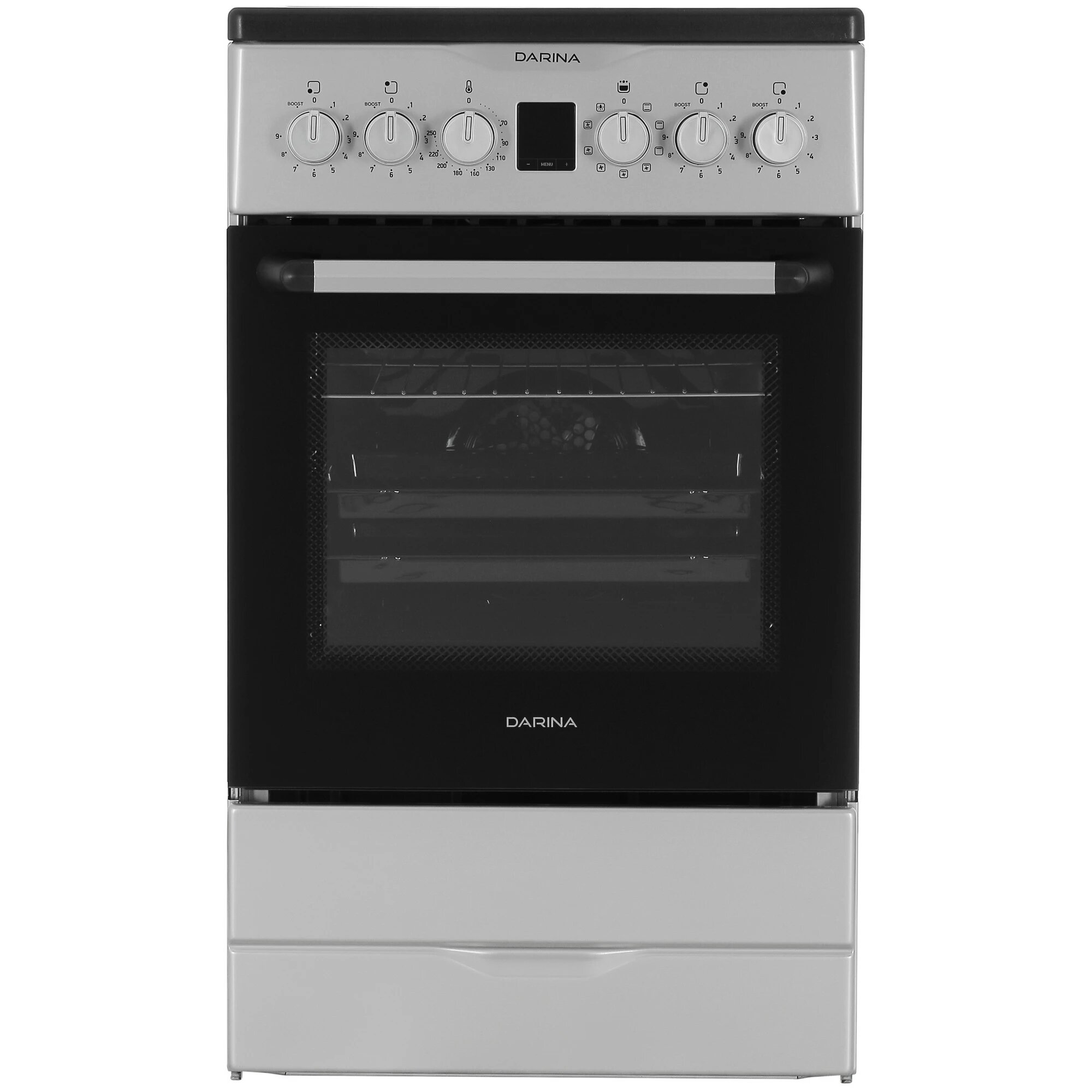 Плита DARINA PLS ECI241, индукционная, 4 конфорки, стеклокерамическая, с грилем и конвекцией