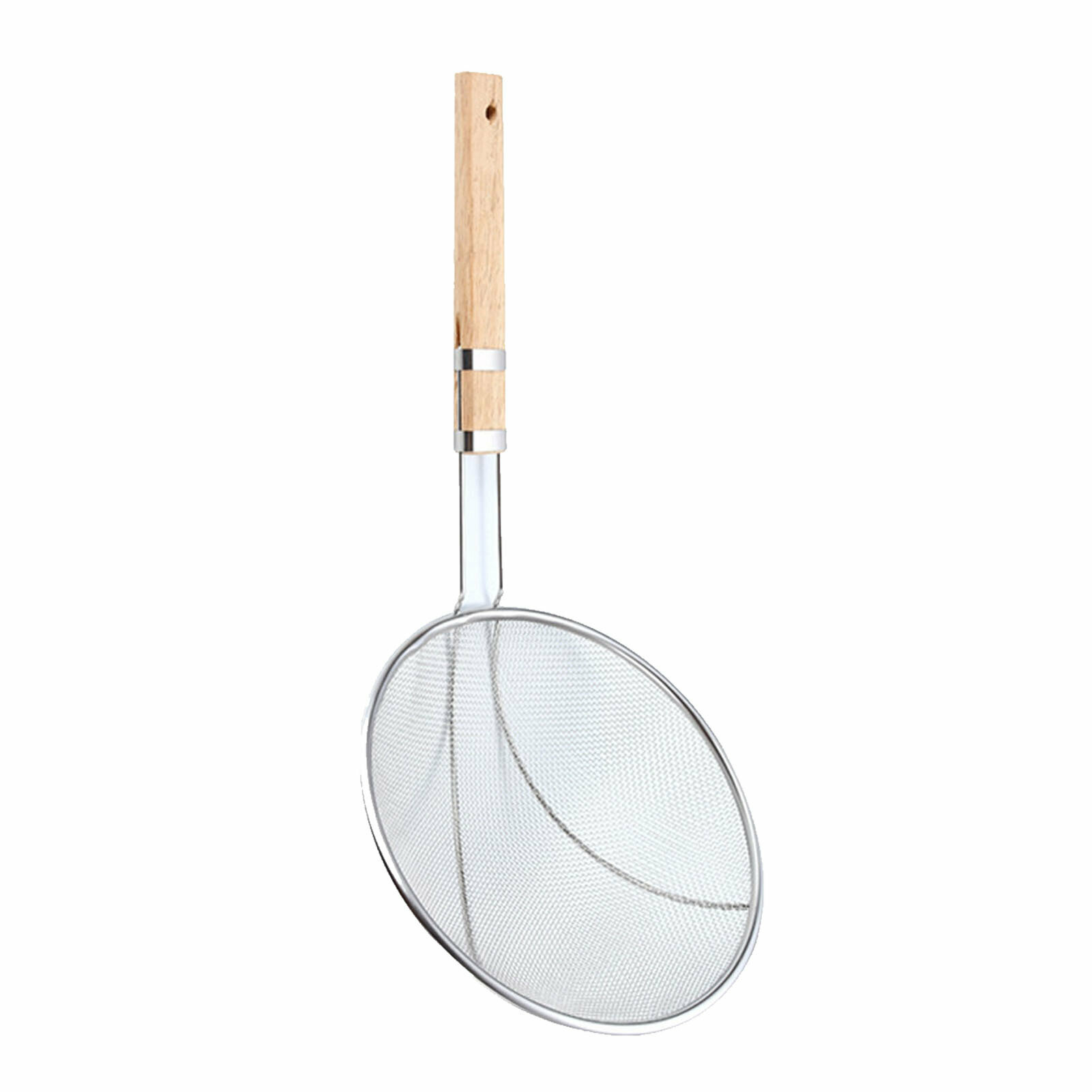 Тонкая сетка фильтр Универсальная из нержавеющая сталь деревянная ручка прочная нефтяная скиммер ложкой для домашней кухни