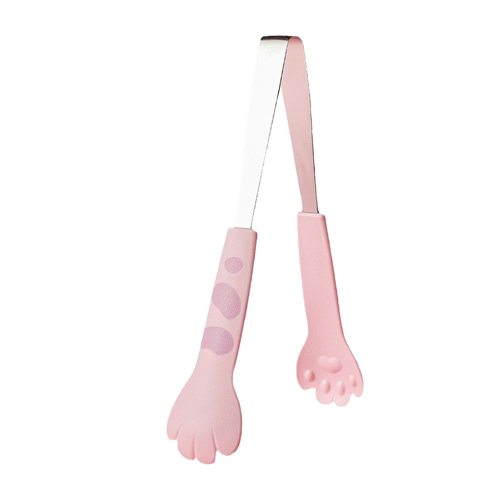 Щипцы для еды с кошачьими когтями из нержавеющей стали, нескользящие, удобные ручки, щипцы для сервировки хлебобулочных изделий, многофункциональные кухонные щипцы для барбекю, выпечки закусок, большие розовые