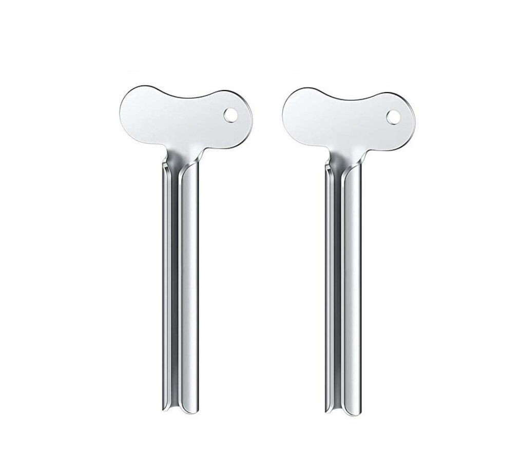 Выдавливатель для тюбика зубной пасты, дозатор, пресс серебристый 2 штуки