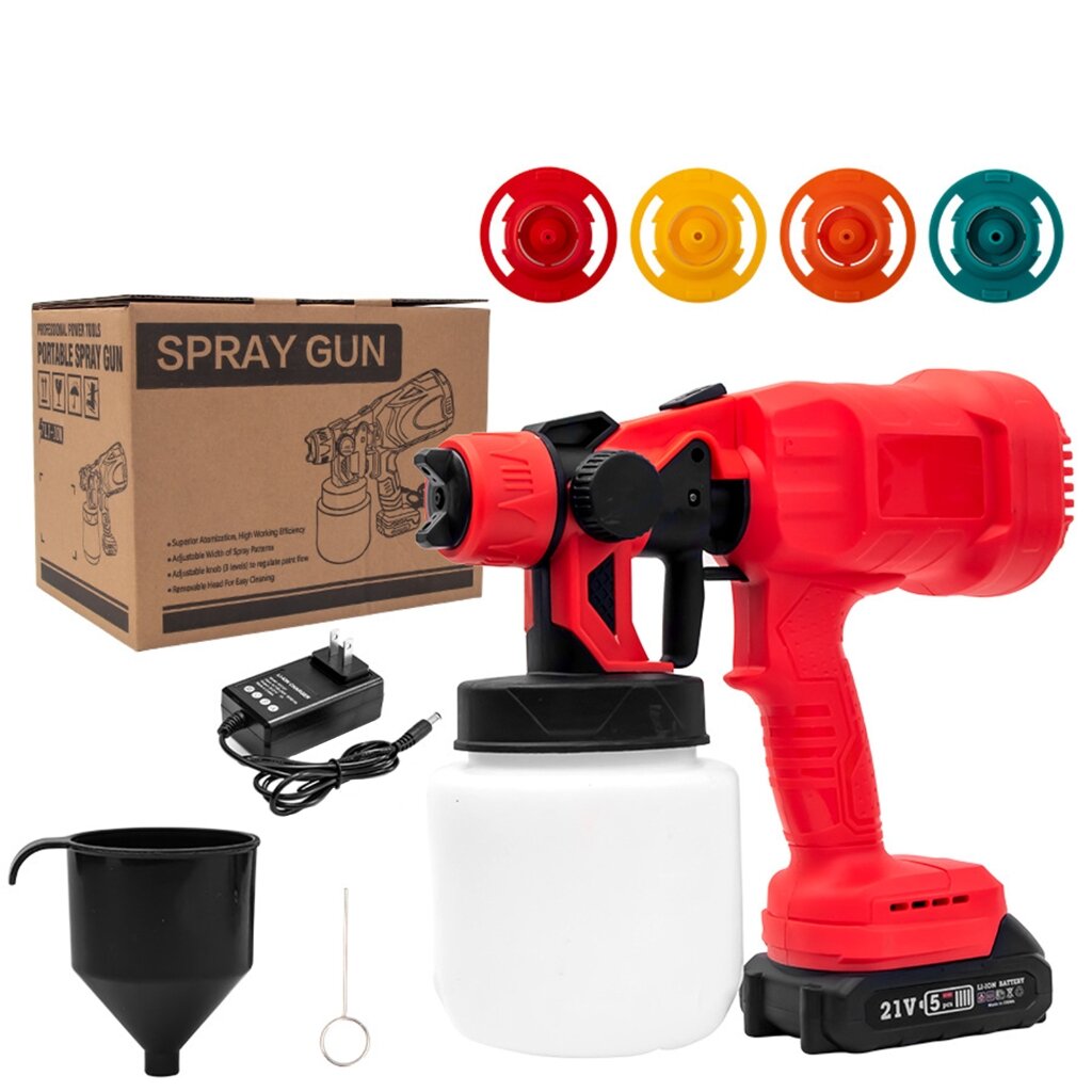 Краскопульт 600 Вт HVLP Электрический краскопульт с 3 схемами распыления Краскопульты для внутренней и внешней отделки мебели