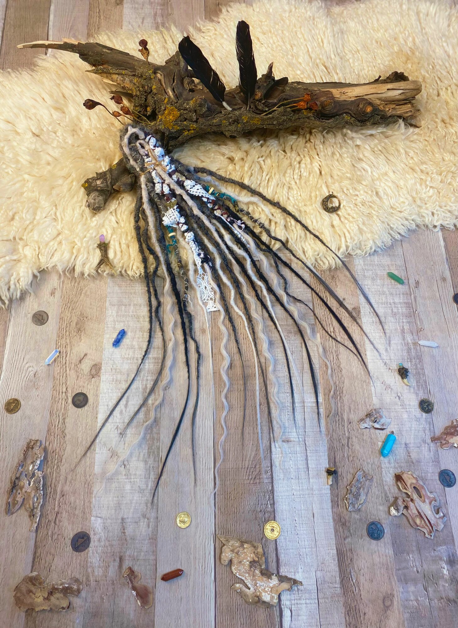 Де дреды из канекалона "Баба Яга", ручная работа