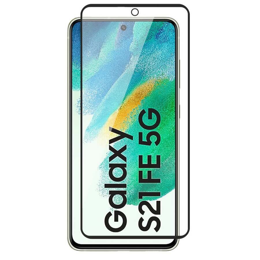 Защитное стекло (бронестекло) для Samsung Galaxy S21 FE Черный