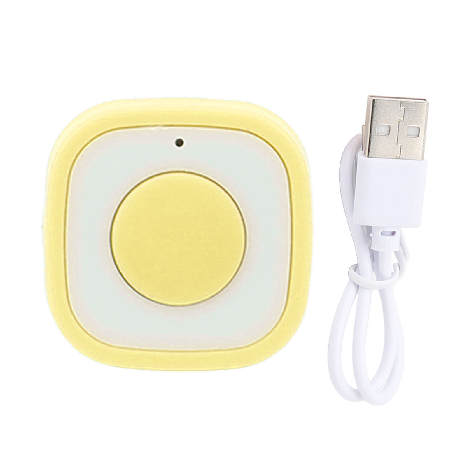 Перезаряжаемый портативный Bluetooth-пульт дистанционного управления для камеры, затвора и селфи, желтый.