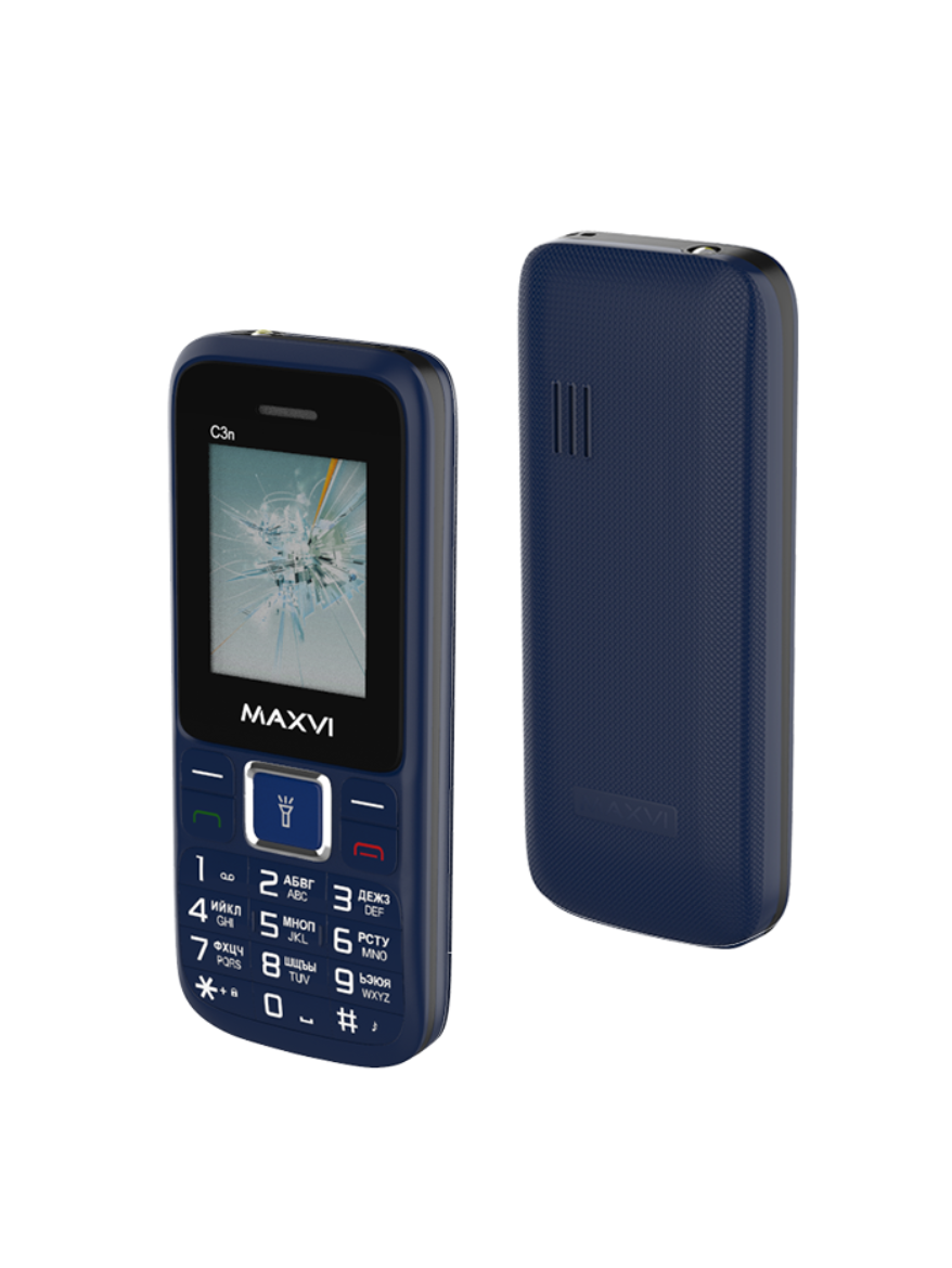 Мобильный (сотовый) телефон MAXVI C3n Marengo (темно-синий), 2 SIM