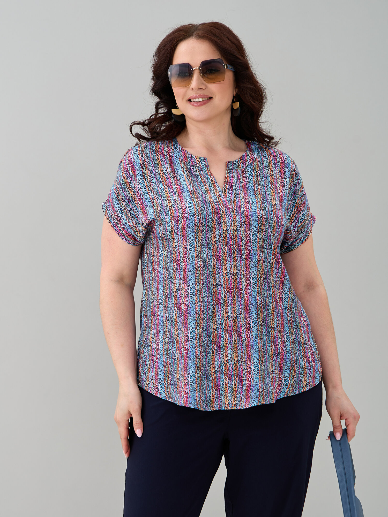 Блуза Шелковая Большие размеры