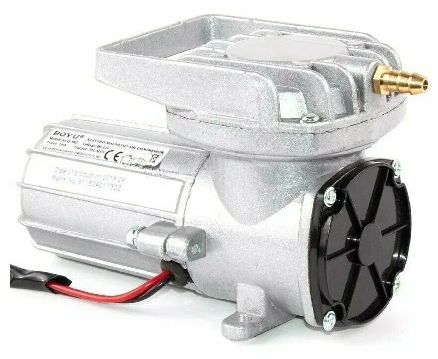 Компрессор для пруда поршневой BOYU ACQ-902, 12V (38 л/мин)