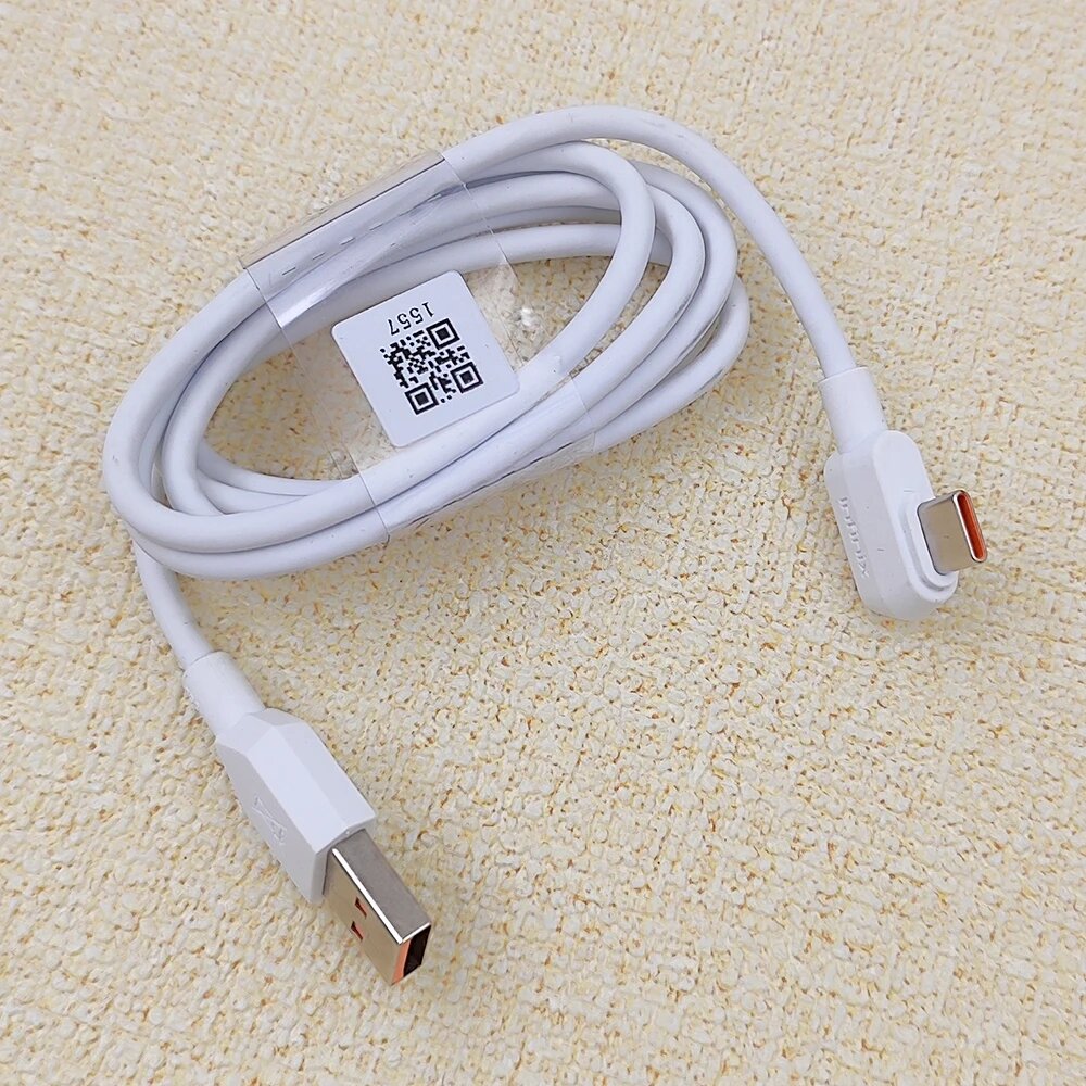 Оригинальный кабель для быстрой зарядки Infinix 68 Вт, 45 Вт, 33 Вт, угловой кабель 90 градусов, USB C, шнур для передачи данных 100 см для Infinix Note Hot 50 40 30 20 Pro