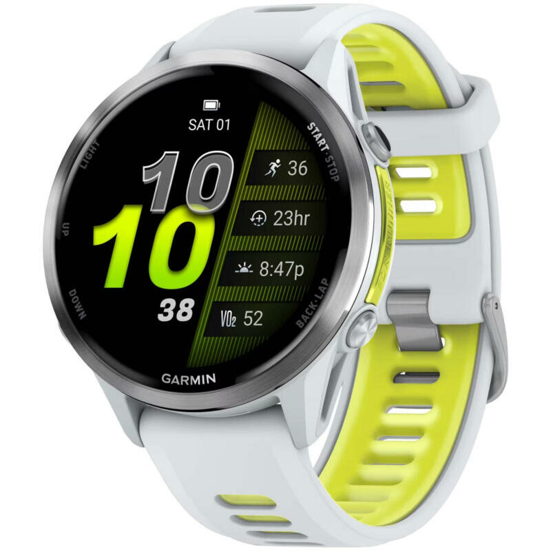 Умные часы Garmin Forerunner 970, Titanium Whitestone/Yellow (010-02969-11)