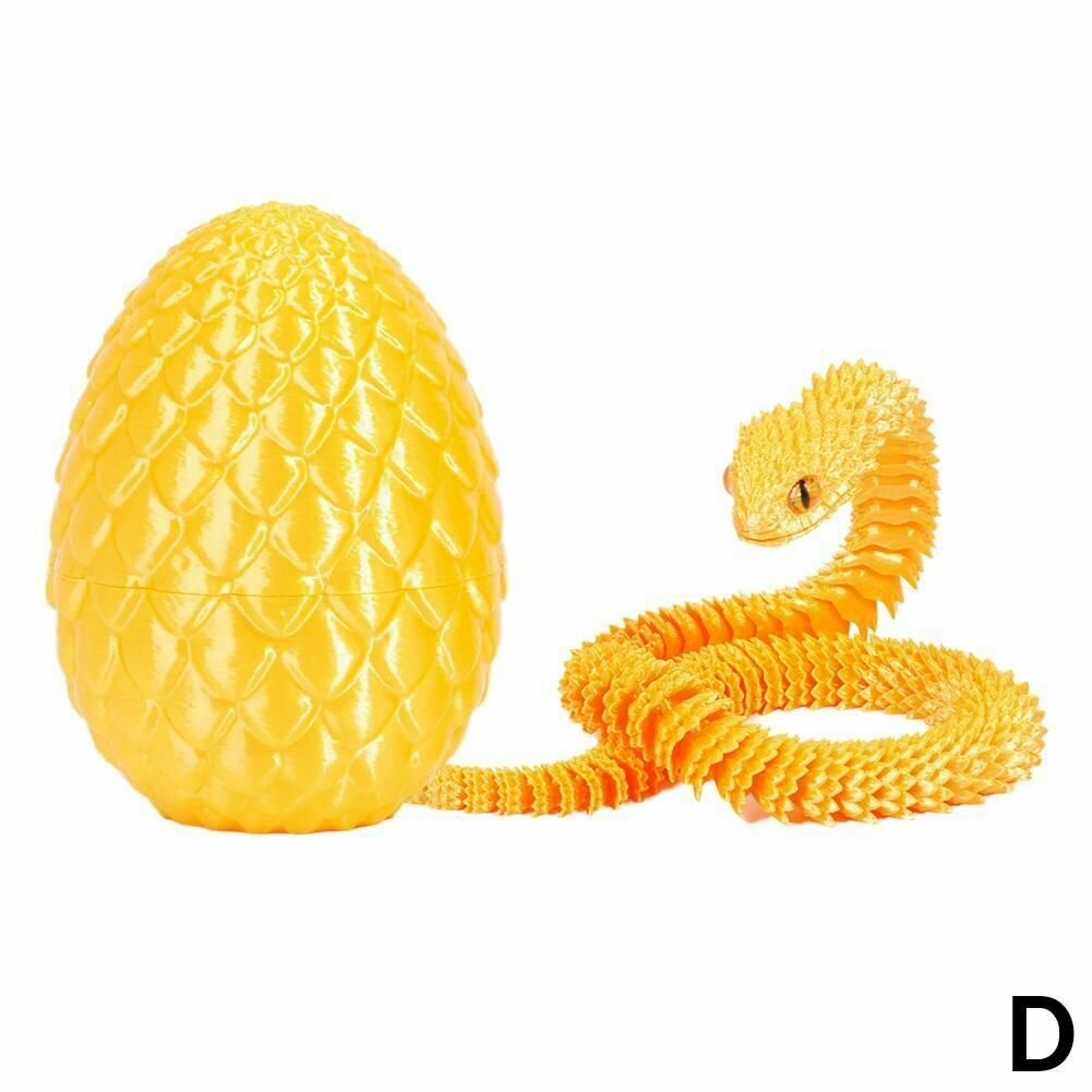 3D-печатная игрушка-орнамент в форме змеи, красочная и милая игрушка-змея