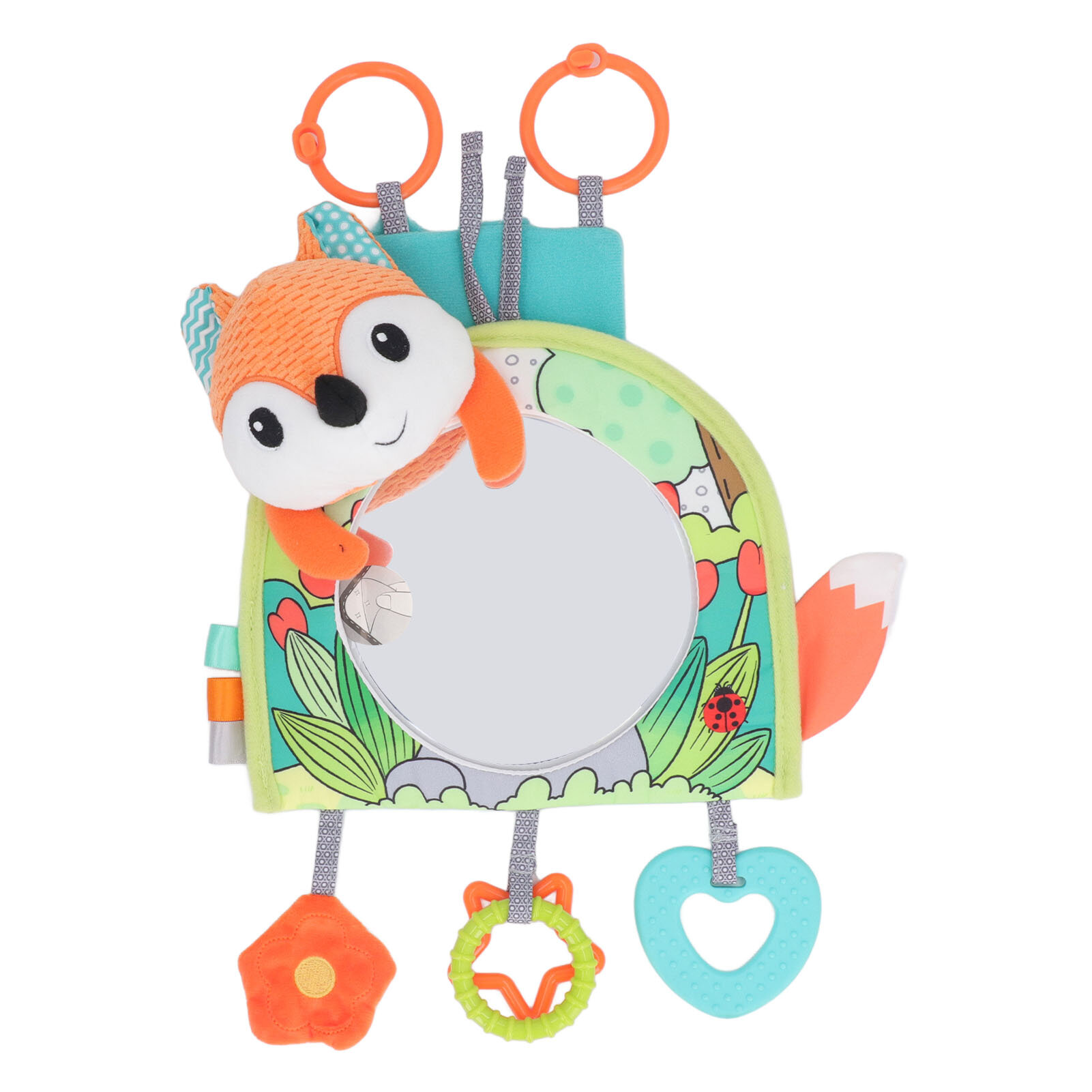 Игрушечная машинка для младенцев с зеркалом развивает сенсорные навыки и мелкую моторику. Мягкое тканевое зеркало заднего вида. Игрушечная машинка для новорожденных 2 типа.