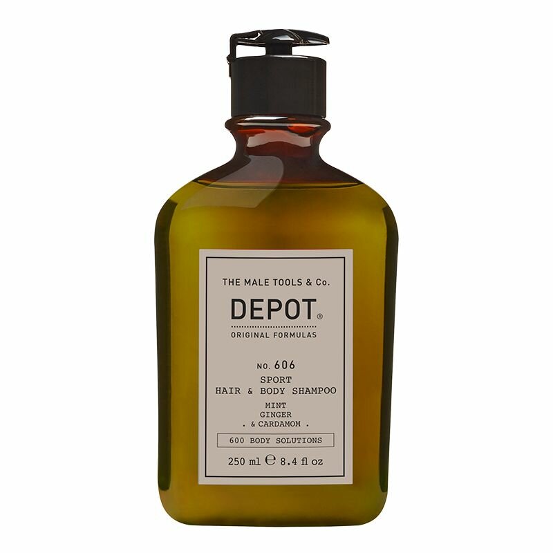 Depot Sport Hair & Body Shampoo Освежающий шампунь для волос и тела мужской no.606, 250 мл