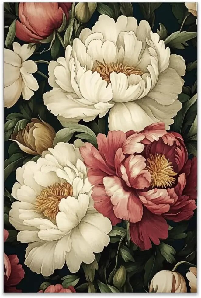 Мебельные наклейки с пионом 3 шт.