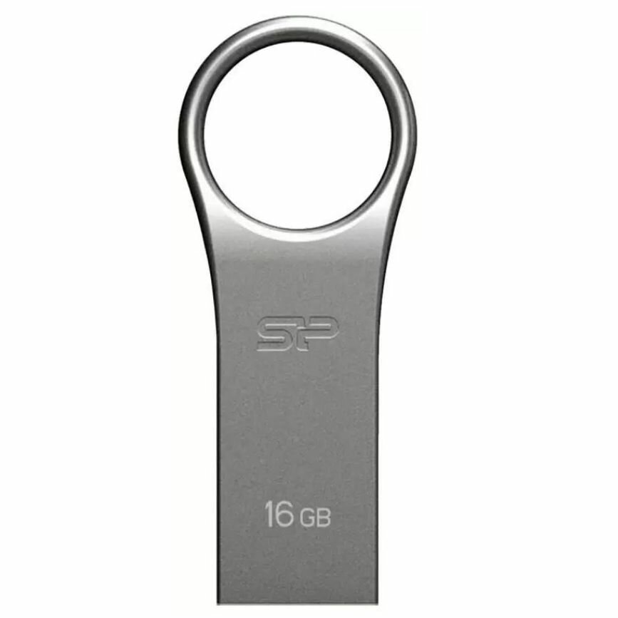 Память USB Flash 16 ГБ Silicon Power Firma F80 (SP016GBUF2F80V1S) - открытый, металл, USB 2.0, чтение - 20 Мб/с