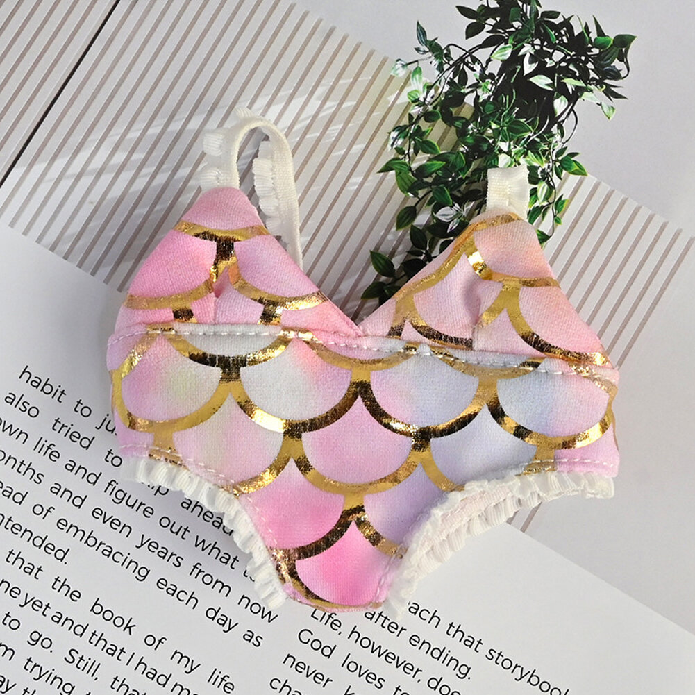 Купальник русалки в макароновом цвете для куклы Лабубу 17 см - яркие цвета для кукольной моды, Без куклы