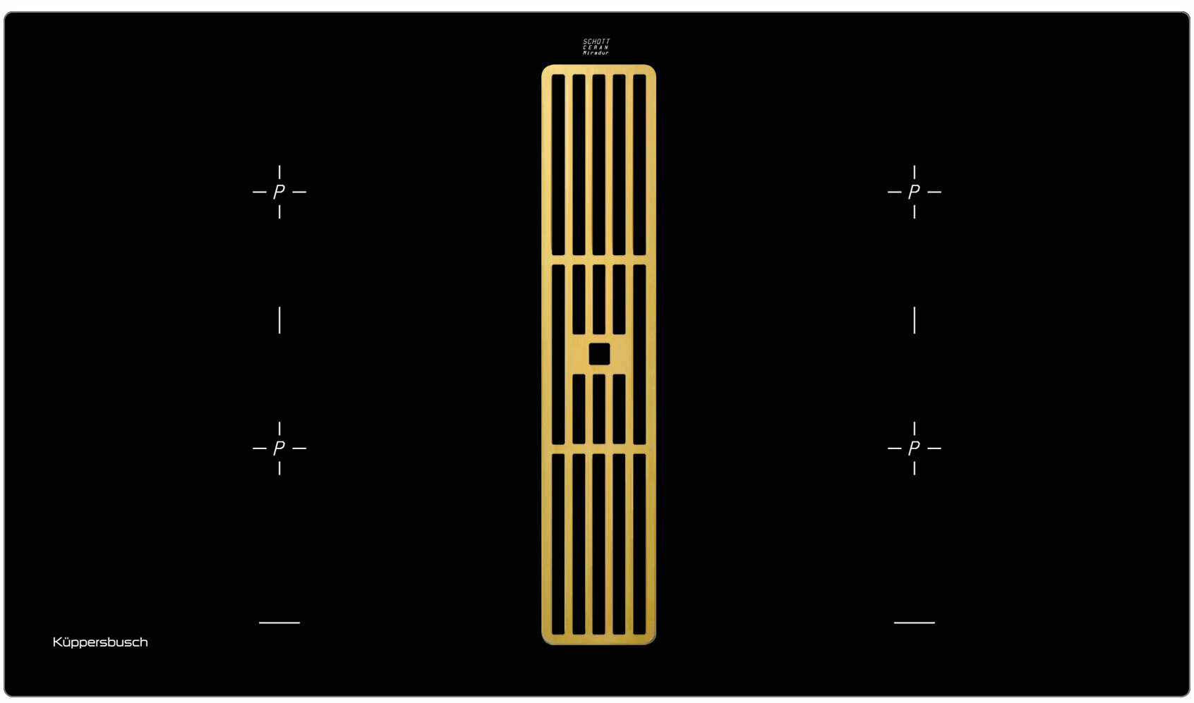 Индукционная варочная панель с вытяжкой Kuppersbusch KMI 9850.0 SR Gold