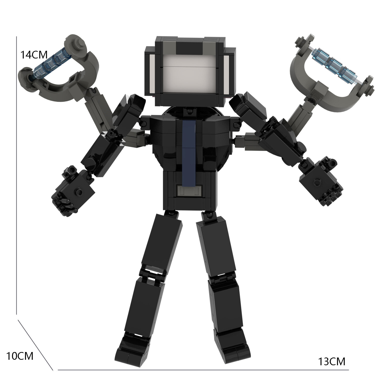 Фигурок Конструктор (совместим с лего), Скибиди туалет Skibidi Toilet- Super TV Man 259 деталей 14cm