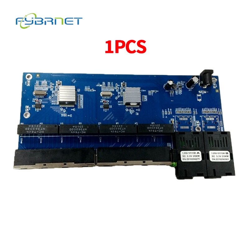 Ethernet-коммутатор гигабитный волоконно-оптический, 2 порта, RJ45, 10/100 Мбит/с