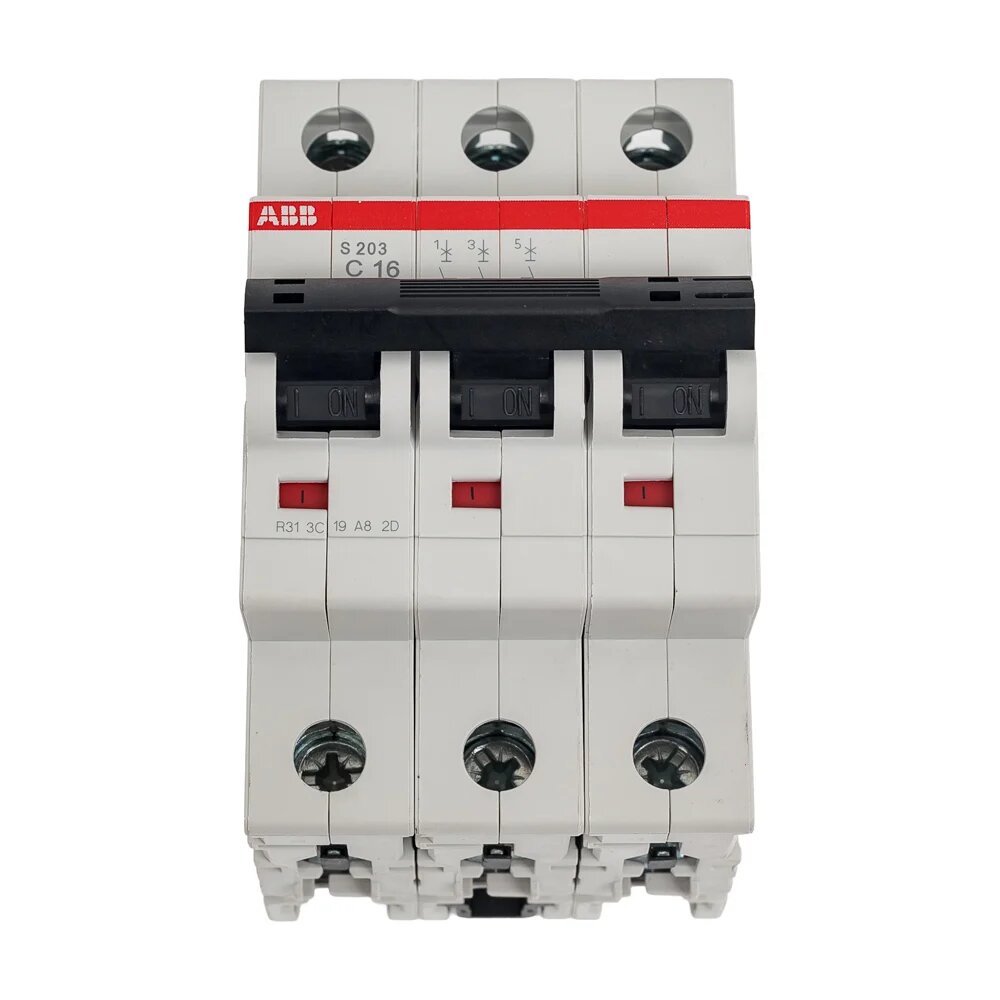 Автоматический трехполюсный выключатель ABB 16А С S203 6кА 2CDS253001R0164