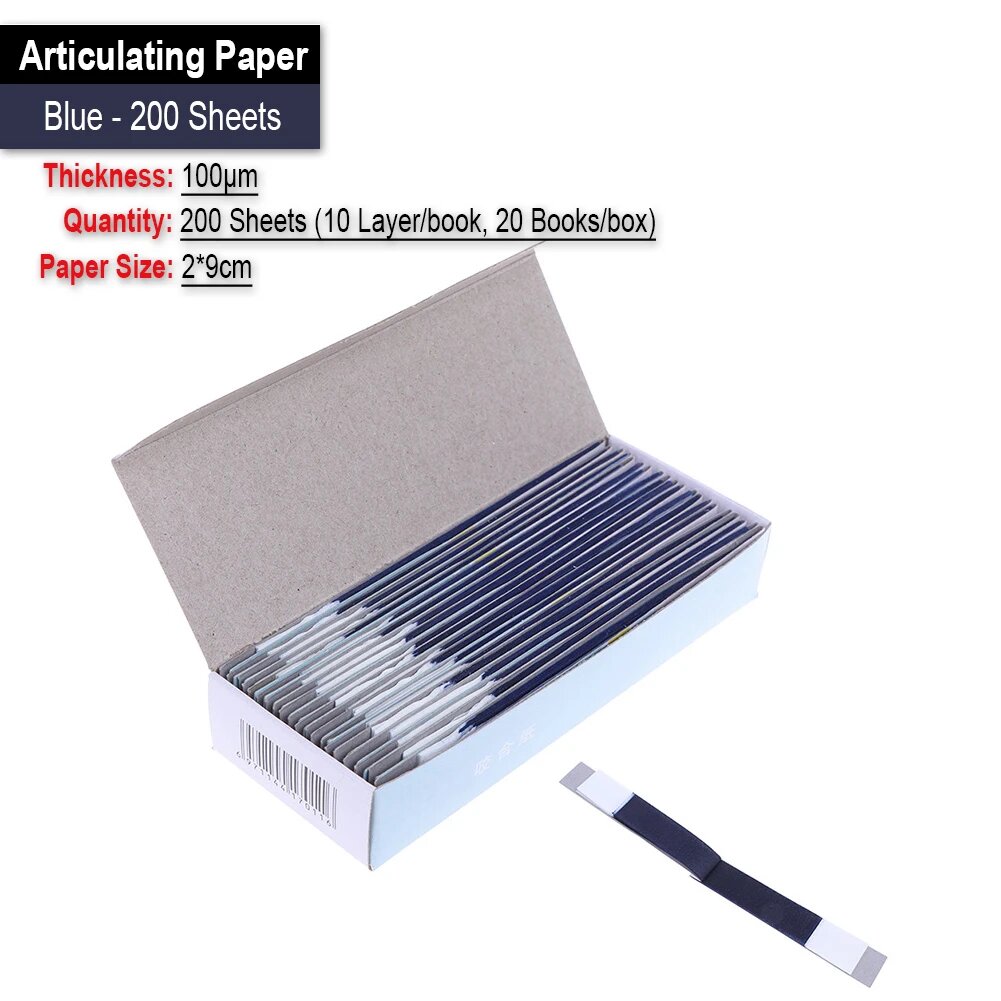 NEWTRY Стоматологическая артикуляционная бумага синяя/красная 200/300 листов Type 01 - Blue