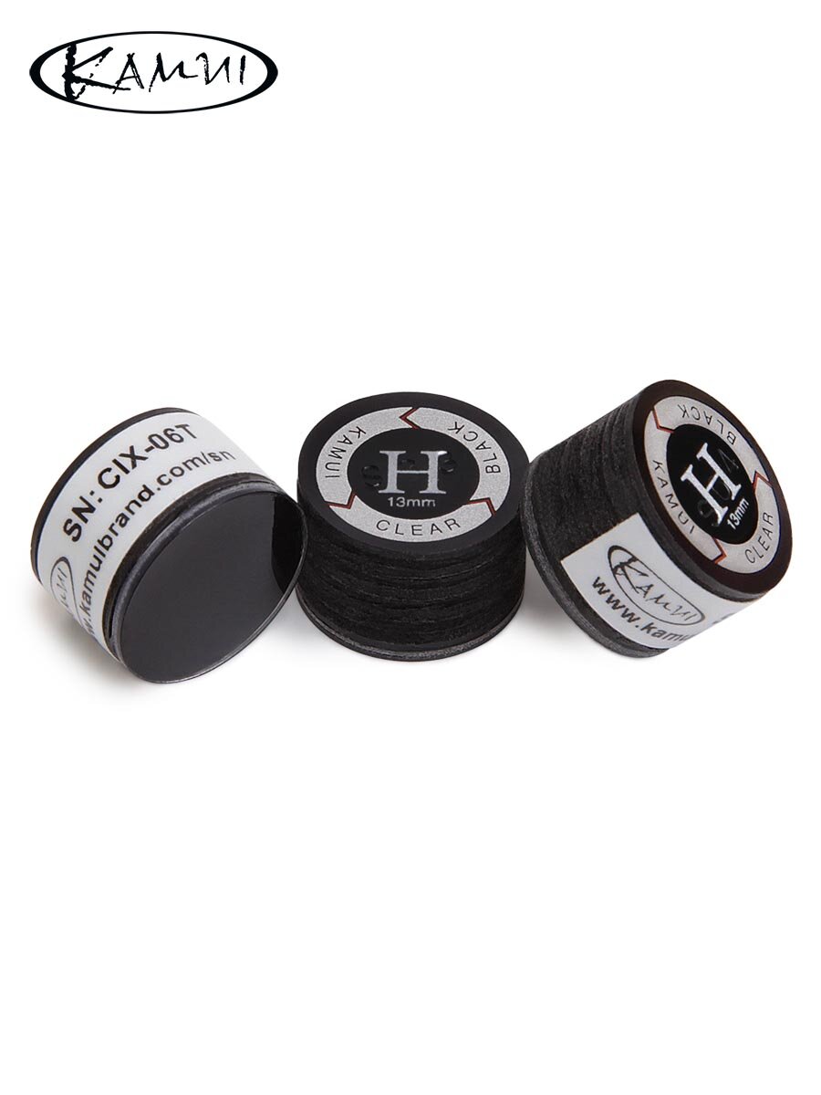 Наклейка для кия Kamui Clear Black 13 мм Hard, многослойная, 1 шт.