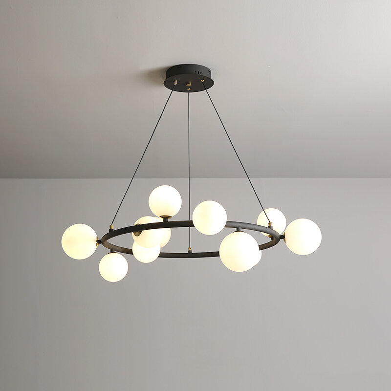 Современная минималистичная декоративная люстра из стеклянных шаров