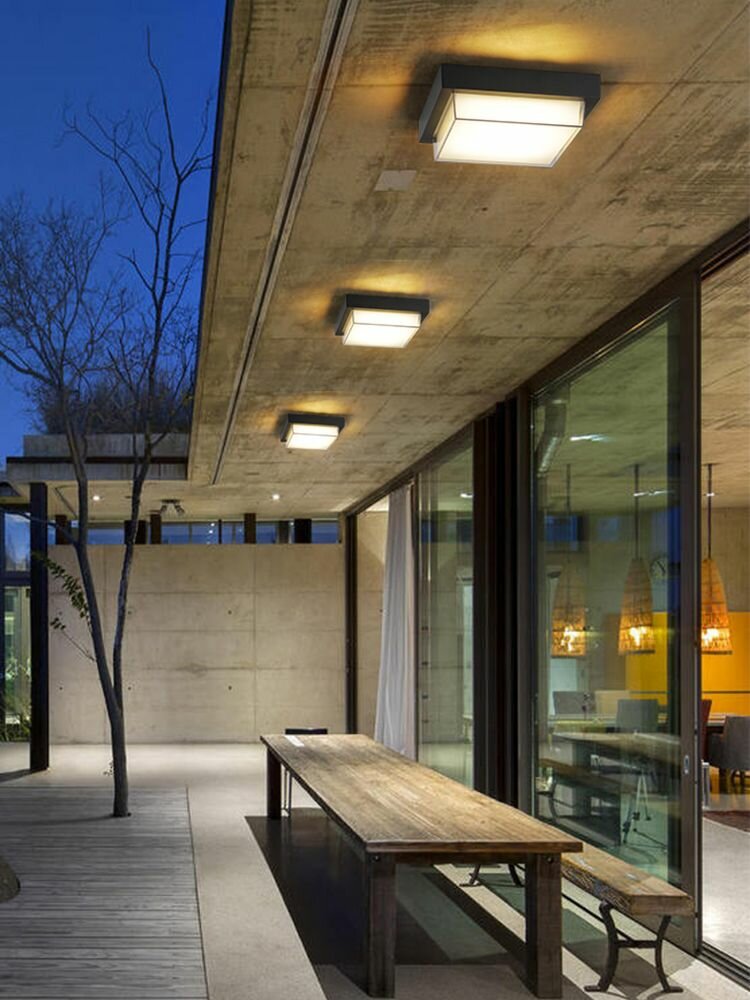 Простой и современный квадратный потолочный светильник для столовой спальни